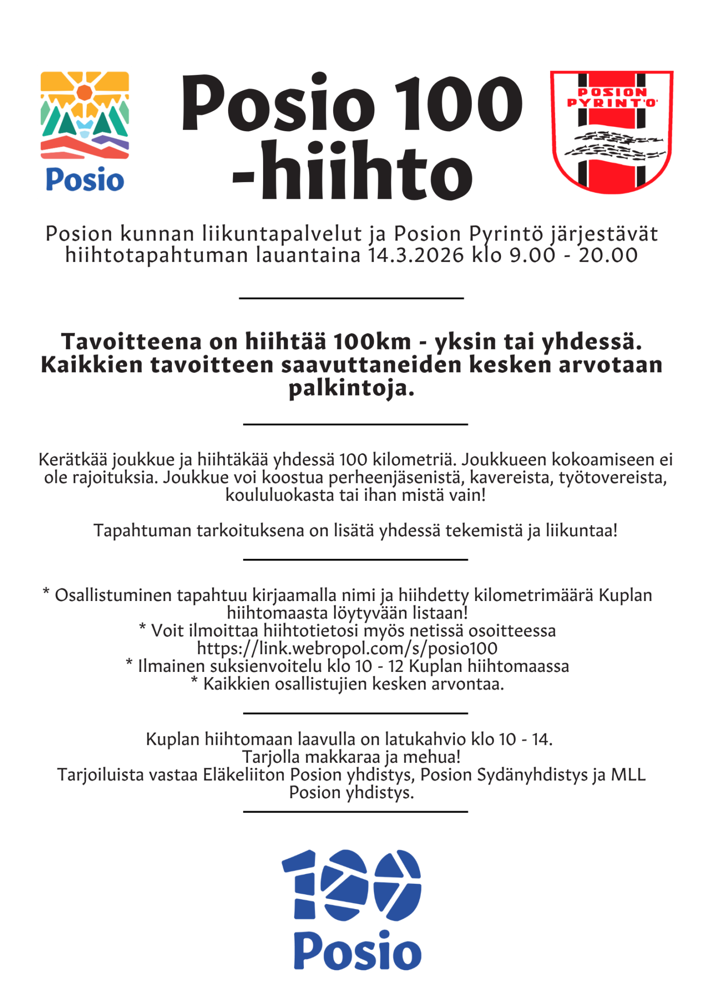 Posio 100 -hiihto - Posion kunta